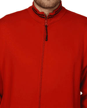 Hi Neck Jacket - Red - Printstreet